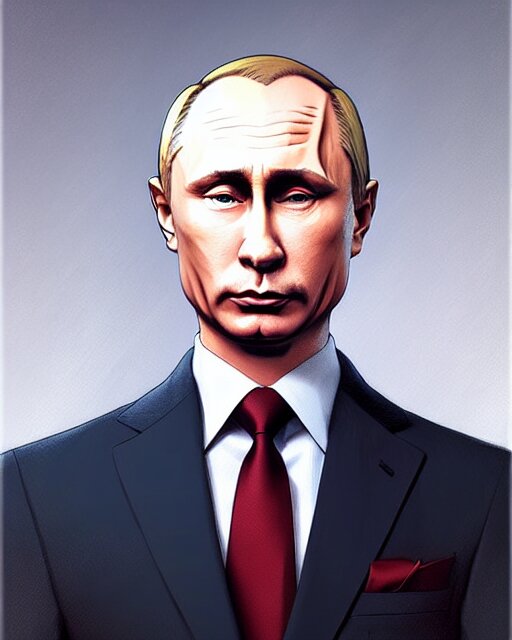 Lexica - Portrait Anime guy as Putin. fine-face, pretty face, realistic ...
