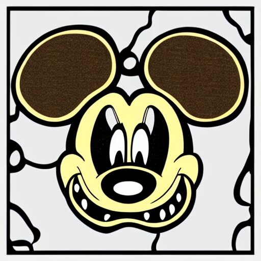 Lexica - Animatronic mickey mouse head, graffiti, time shift, mesh ...