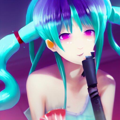 Lexica - Hatsune miku smoking weed, smoke coming out of her mouth ...