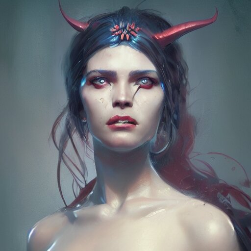 Lexica - A beautiful portrait of a devil goddess by greg rutkowski and ...