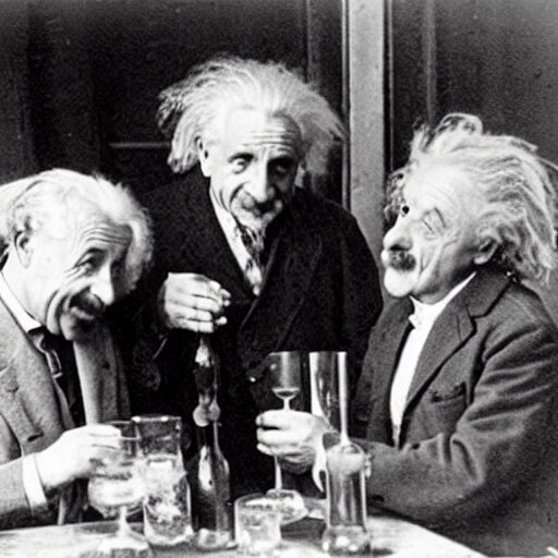 Lexica - Albert einstein drinking rakia with his friends