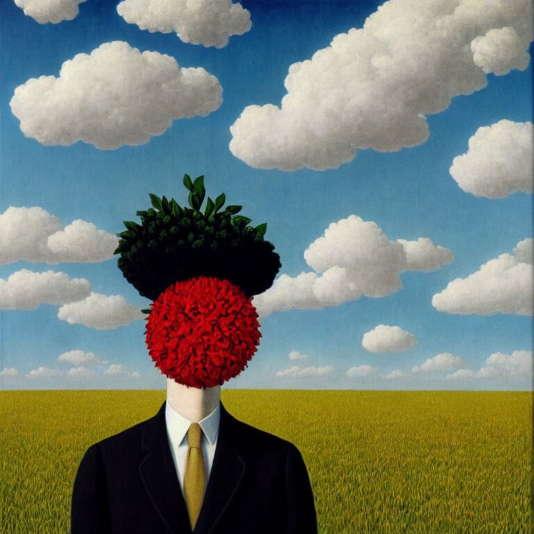 Lexica - Portrait of a faceless beautiful flower - head man in a suit ...