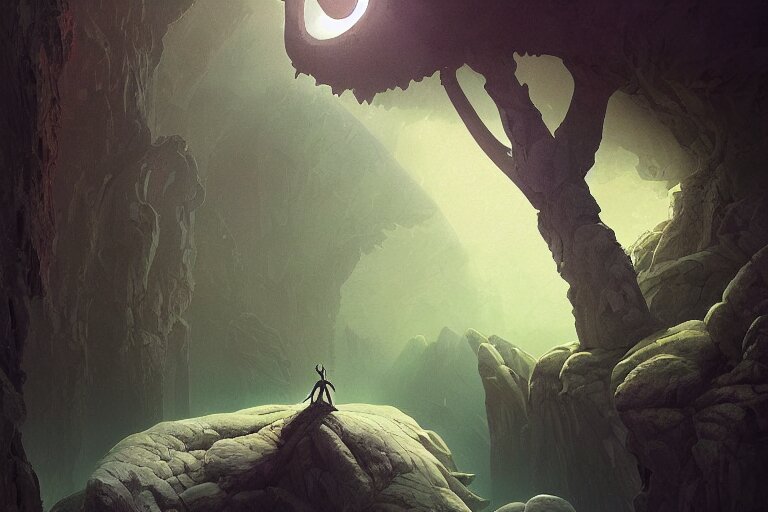 Lexica - A surreal, fantastical dreamscape | | simple, solid shapes ...