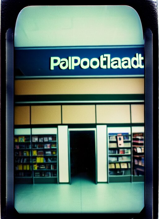 Lexica - Polaroid photograph of the inside of an empty blockbuster ...