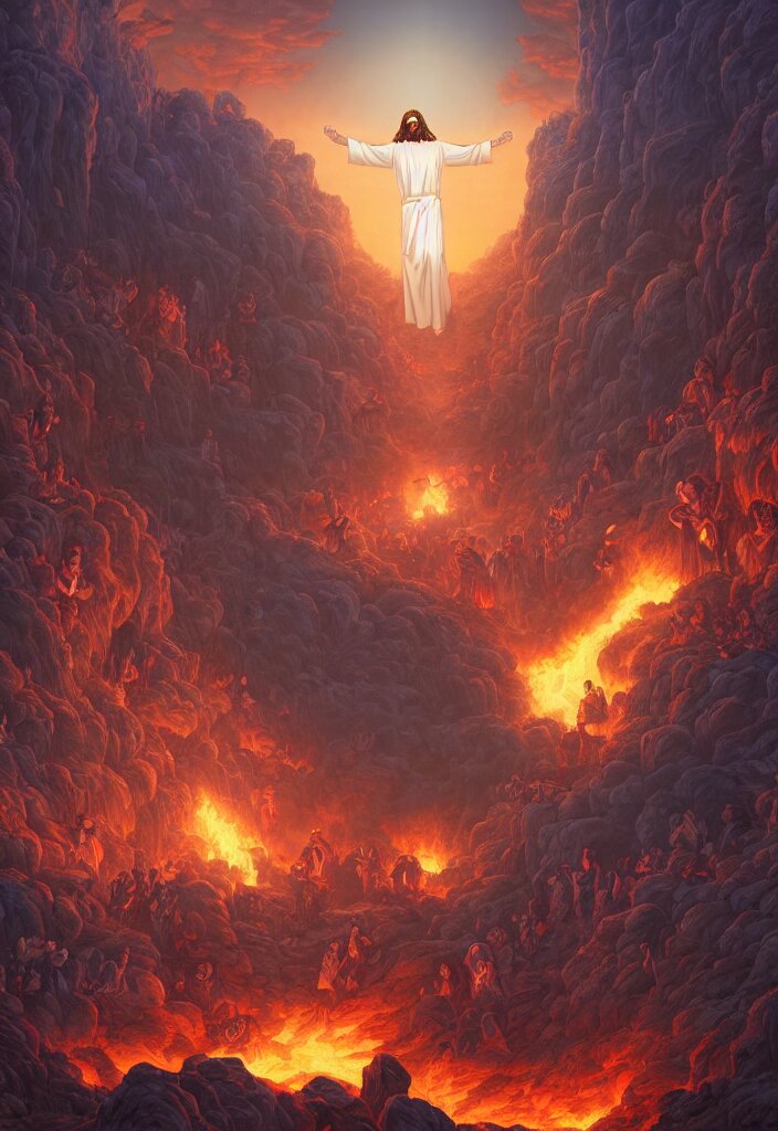 Lexica - Jesus descends into hell by dan mumford, yusuke murata and ...