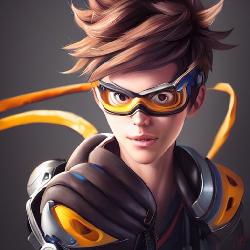 Lexica - A highly detailed portait of tracer from overwatch with ...