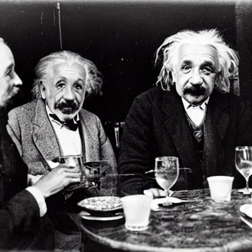 Lexica - Albert einstein drinking rakia with his friends