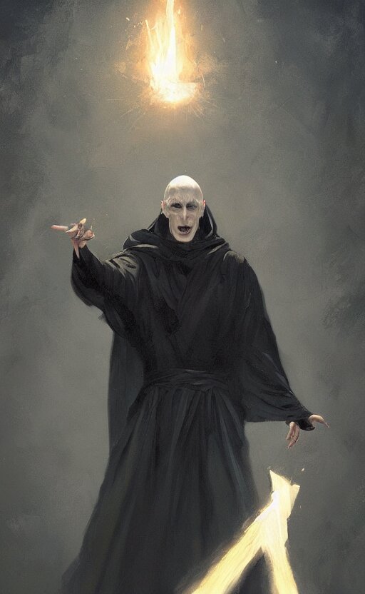 Lexica - A beautiful painting of voldemort performing an occult ritual ...