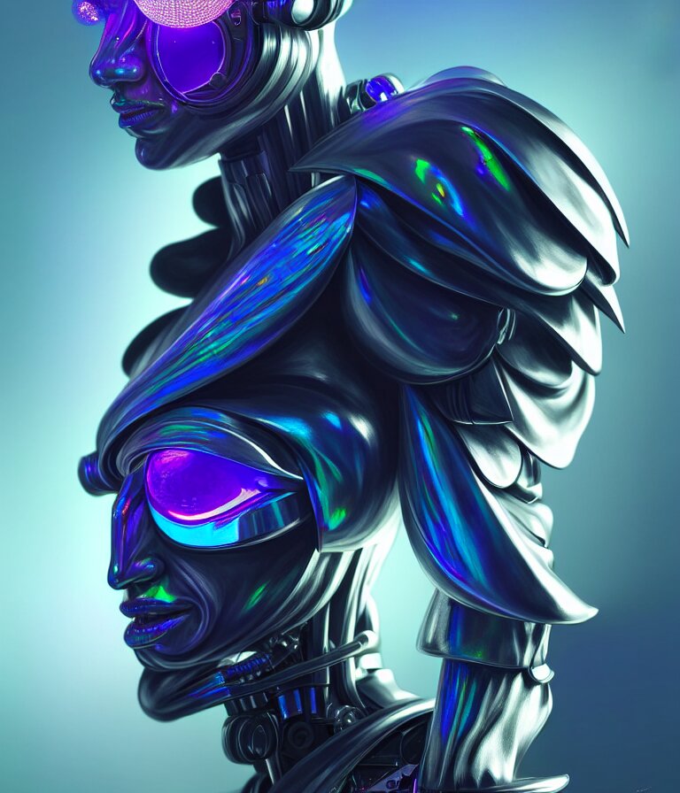 Lexica - Front shot of a court jester character, holographic crystals ...