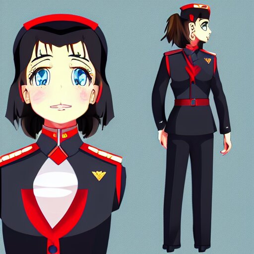 Lexica - Joseph stalin i a school girl outfit, anime styled digital art