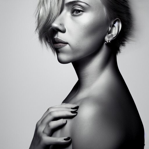 Lexica - Beautiful portrait photo of Scarlett Johansson, 85mm, white ...