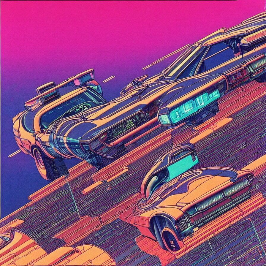 Lexica - ( ( ( ( classic car driving on cyberpunk highway ) ) ) ) by ...
