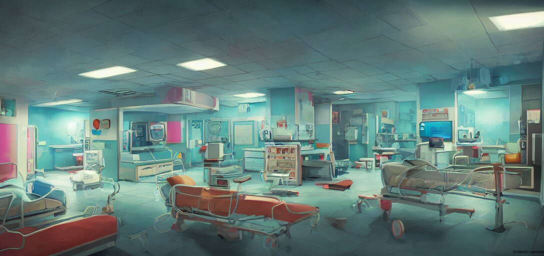 Lexica - Retro hospital concept art, vibrant colors, 8 k photorealistic ...