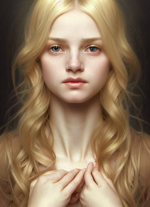 Lexica - Beautiful symmetrical face, portrait of young woman blessed ...