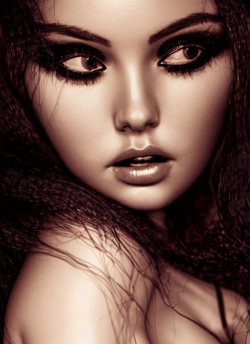 Lexica - Photo of a gorgeous sultry young woman in the style of David ...