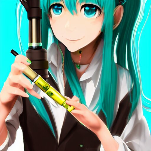 Lexica - Hatsune miku smoking a vape pen in her right hand | smoke ...
