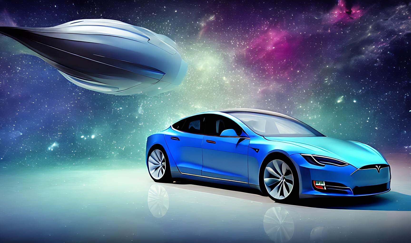 Lexica - Center 3D render of a futuristic tesla model S by Zaha hadid ...