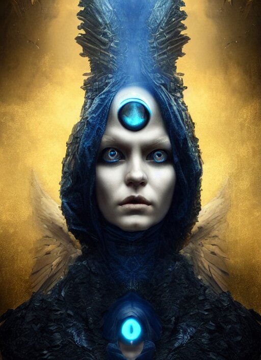 Lexica - Her huge ominous glowing blue eyes staring into my soul ...