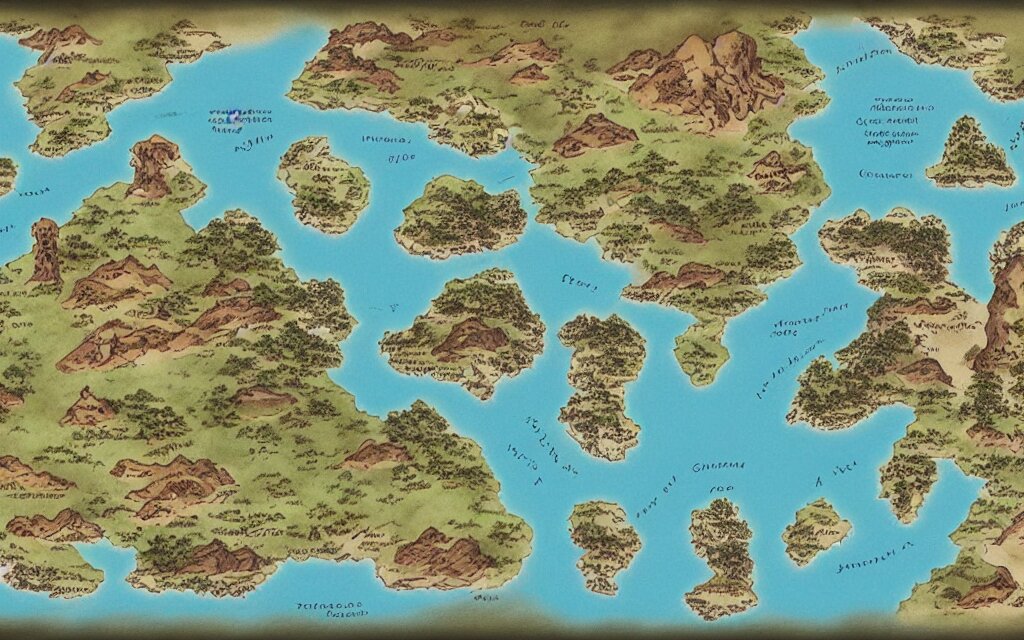 Lexica - A world map for a new fantasy land, topographical view with ...