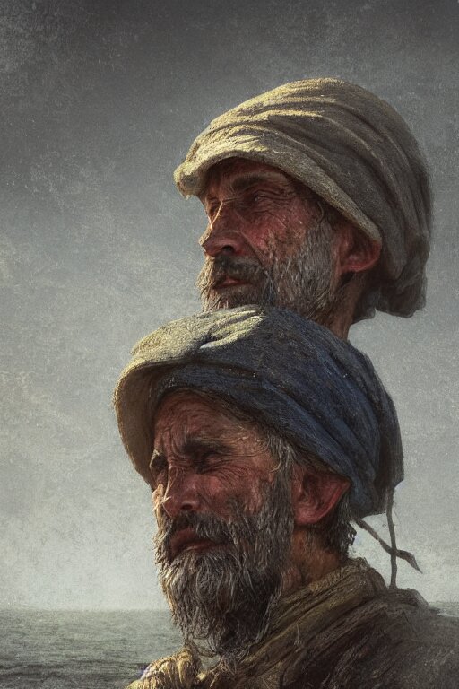 Lexica - Medieval fisherman, close-up portrait, poor, intricate ...