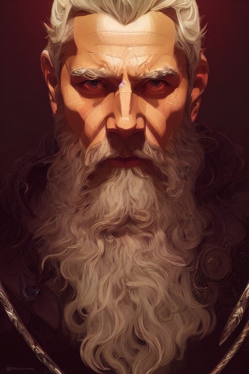 Lexica – A portrait of odin, fantasy, sharp focus, intricate, elegant ...