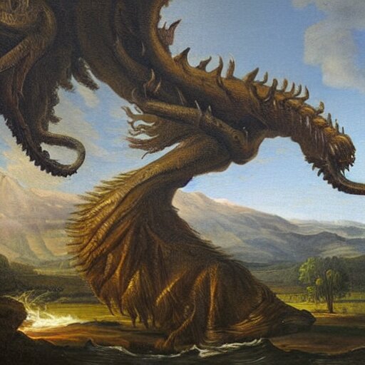 Lexica - Detailed oil painting of a pipe organ monster rampaging the ...