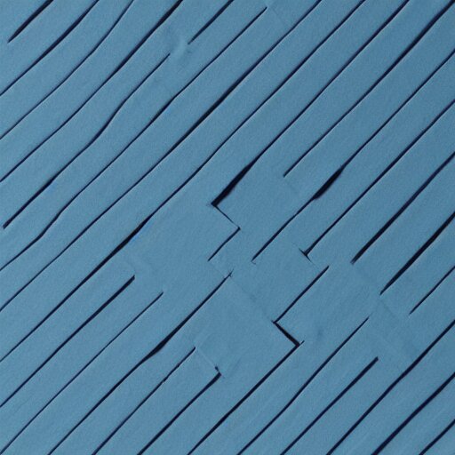 Lexica - Single blue cube on studio floor, chamfer edges, soft light