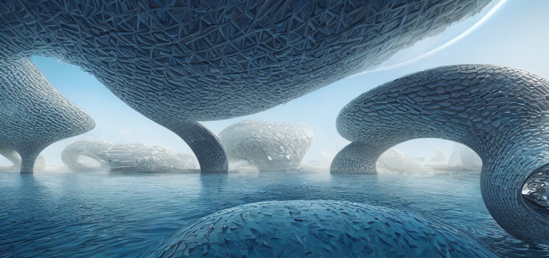 Lexica – Highly detailed torus shaped futuristic architecture by ...