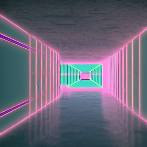 Lexica - Noisy color photograph of a retrofuturist liminal space, dark ...