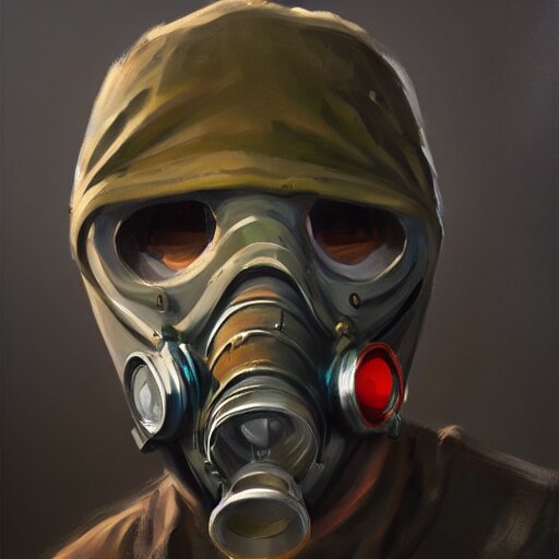 Lexica - Concept art of gas mask, oil painting by jama jurabaev, brush ...