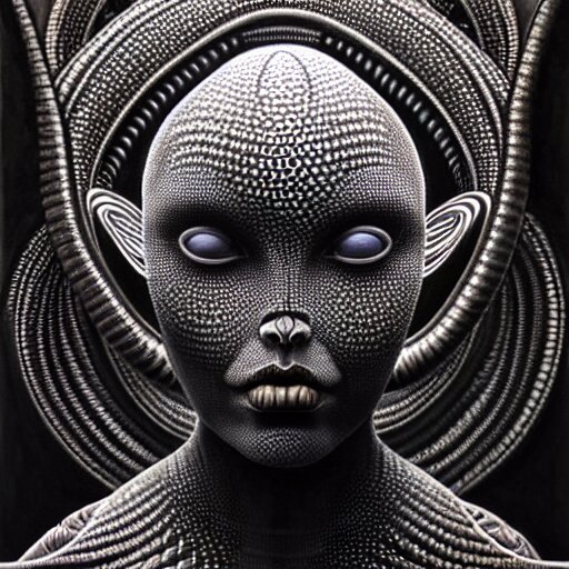 Lexica – Ultra realist intricate painting of gothic female alien, curvy ...