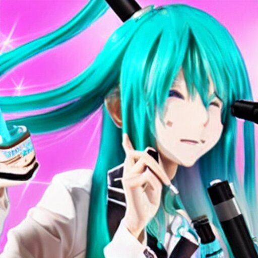 Lexica - Hatsune miku getting high by smoking weed with a vape pen ...