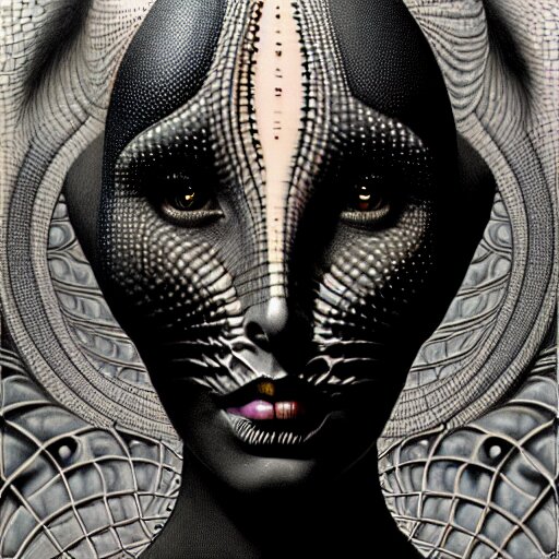 Lexica – Ultra realist intricate painting of gothic female alien, curvy ...