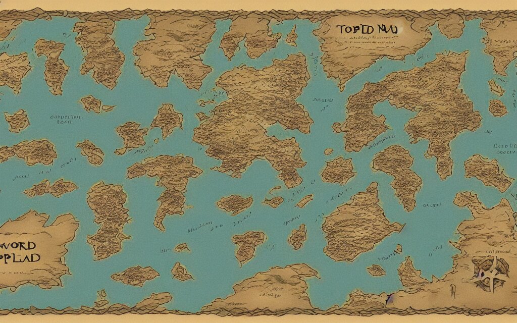 Lexica - A world map for a new fantasy land, topographical view with ...