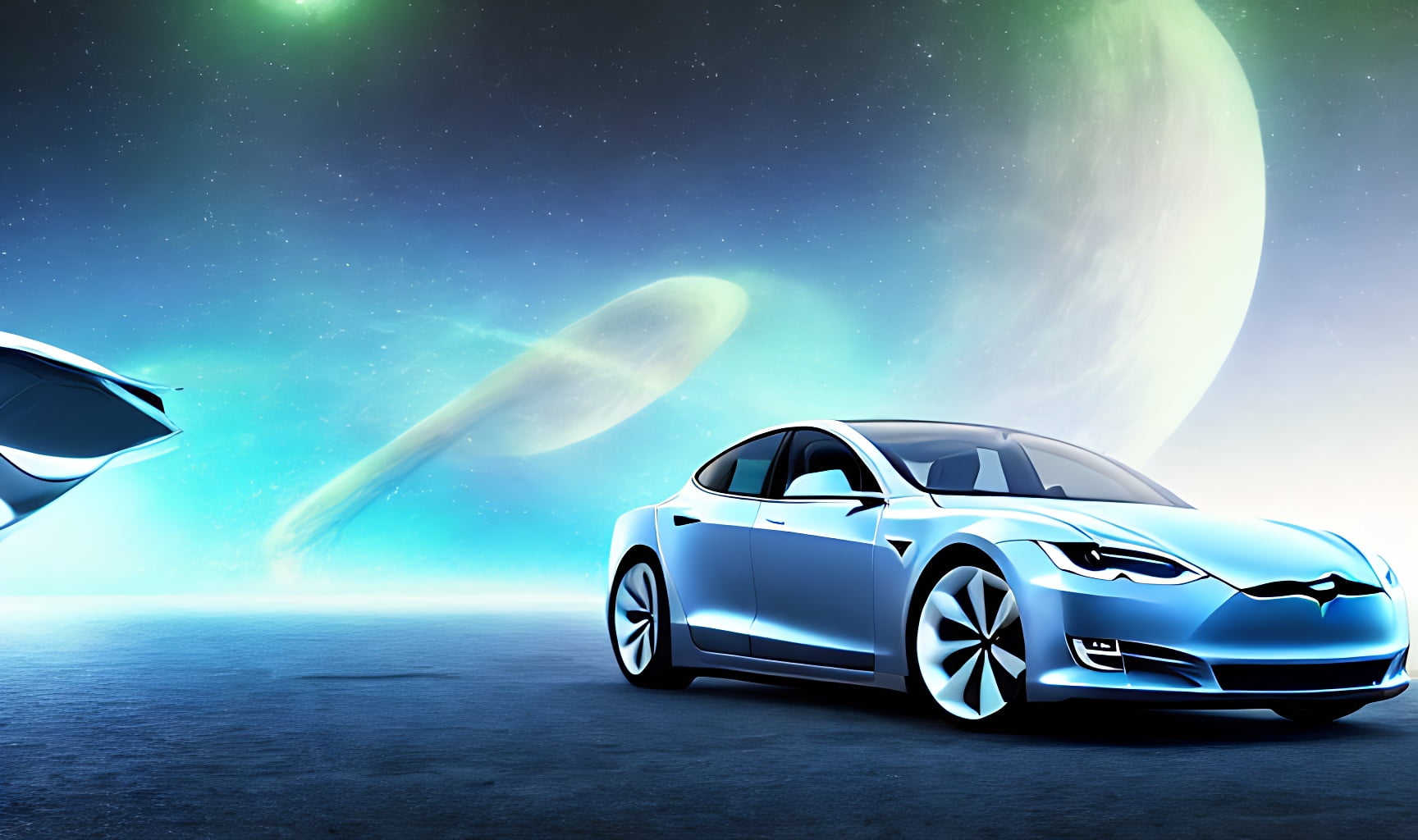 Lexica - Center 3D render of a futuristic tesla model S by Zaha hadid ...