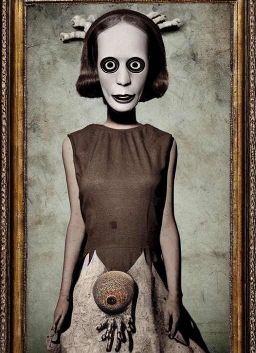 Lexica - Surreal portrait of a creature with the body of a headless ...