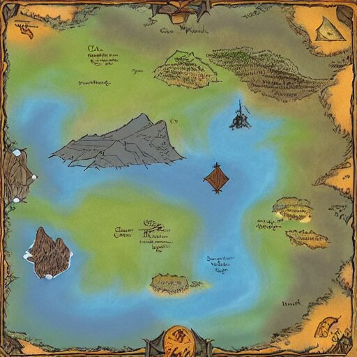 Lexica - Dnd world map, mountains, villages, rivers, oceans, islands ...