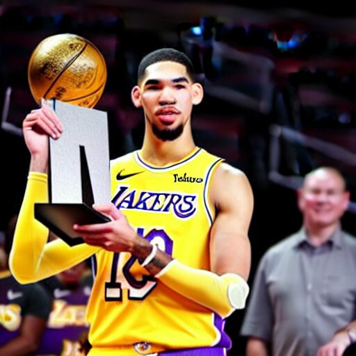 Lexica - Photograph of jayson tatum in los angeles lakers jersey ...
