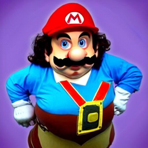 Lexica - Ron jeremy as mario from super mario bro.