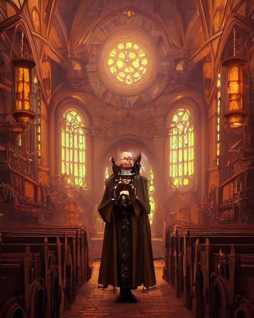 Lexica - Highly detailed surreal vfx portrait of a steampunk priest in ...