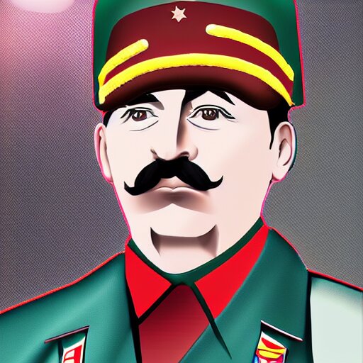 Lexica - Joseph stalin i a school girl outfit, anime styled digital art
