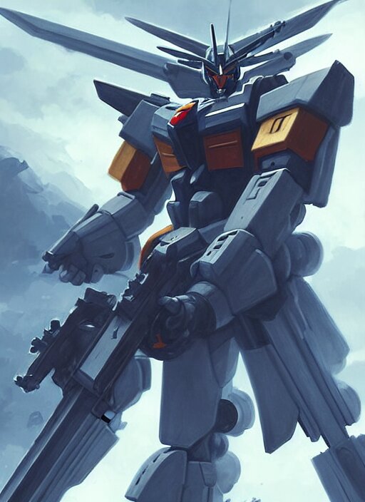 Lexica - Portrait epic gundam with sword. highly detailed, digital ...