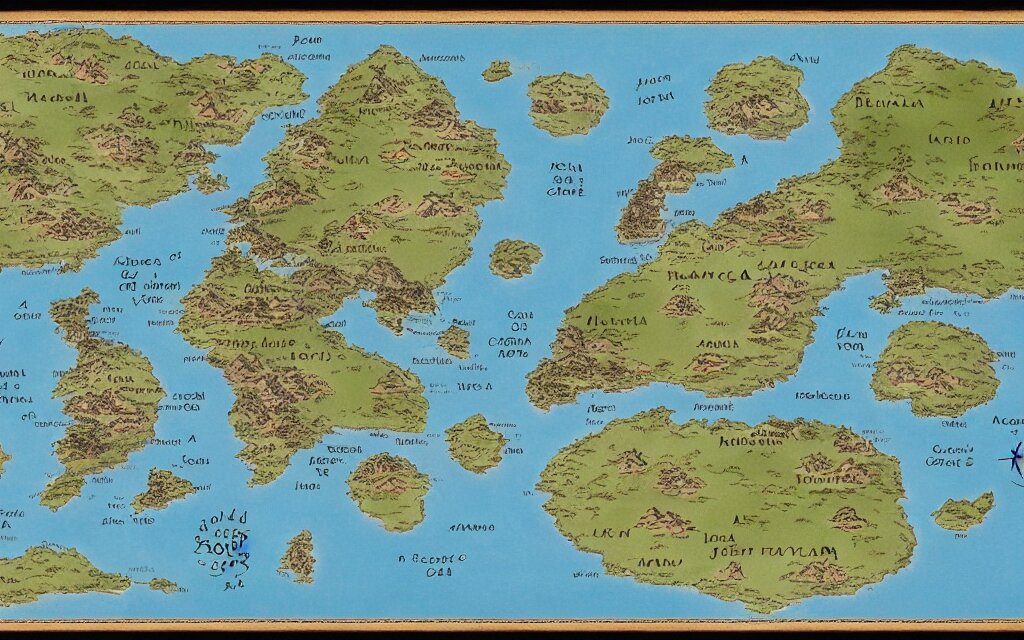 Lexica - A world map for a new fantasy land, topographical view with ...