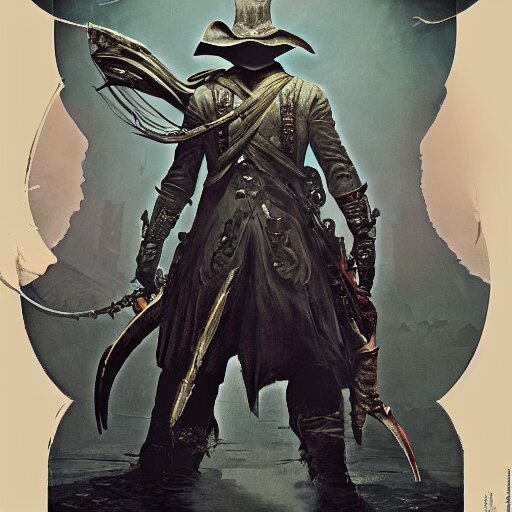 Lexica - An ultra detailed vector image of the hunter from bloodborne ...