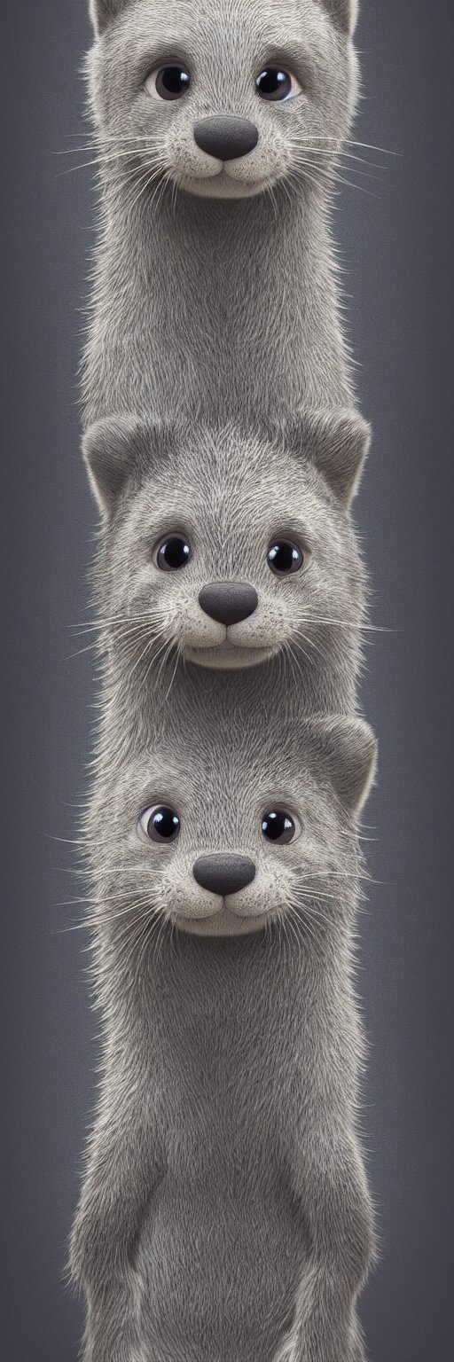 Lexica - Portrait of a very cute gray otter in the style of zootopia ...