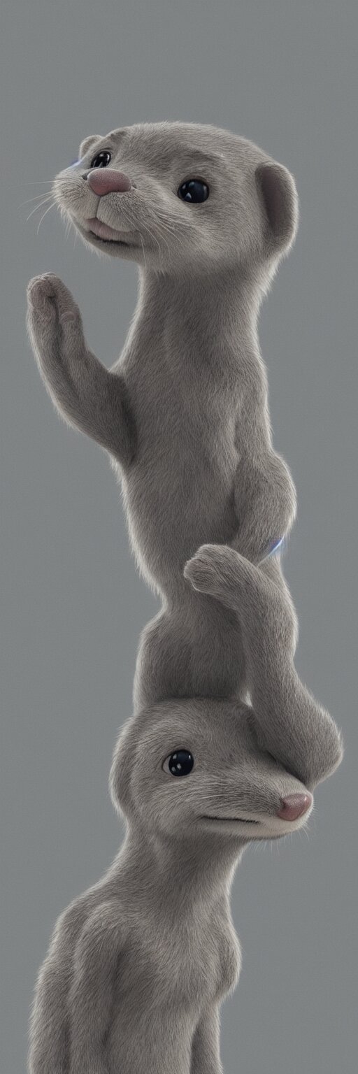 Lexica - Portrait of a very cute gray otter in the style of zootopia ...