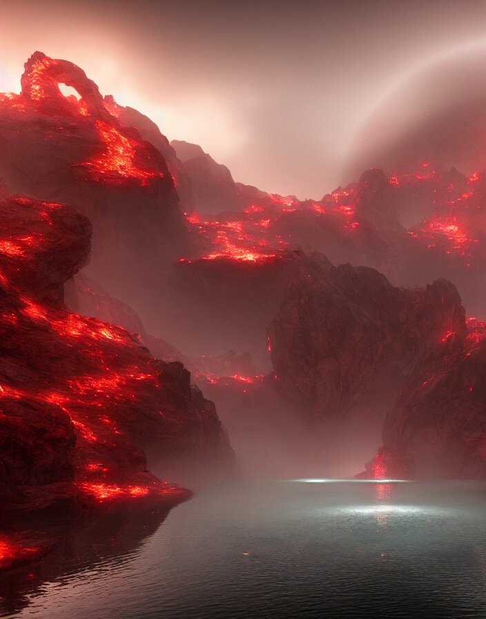 Lexica - Infinity pool in hell. intricate artwork by artstation. halo ...