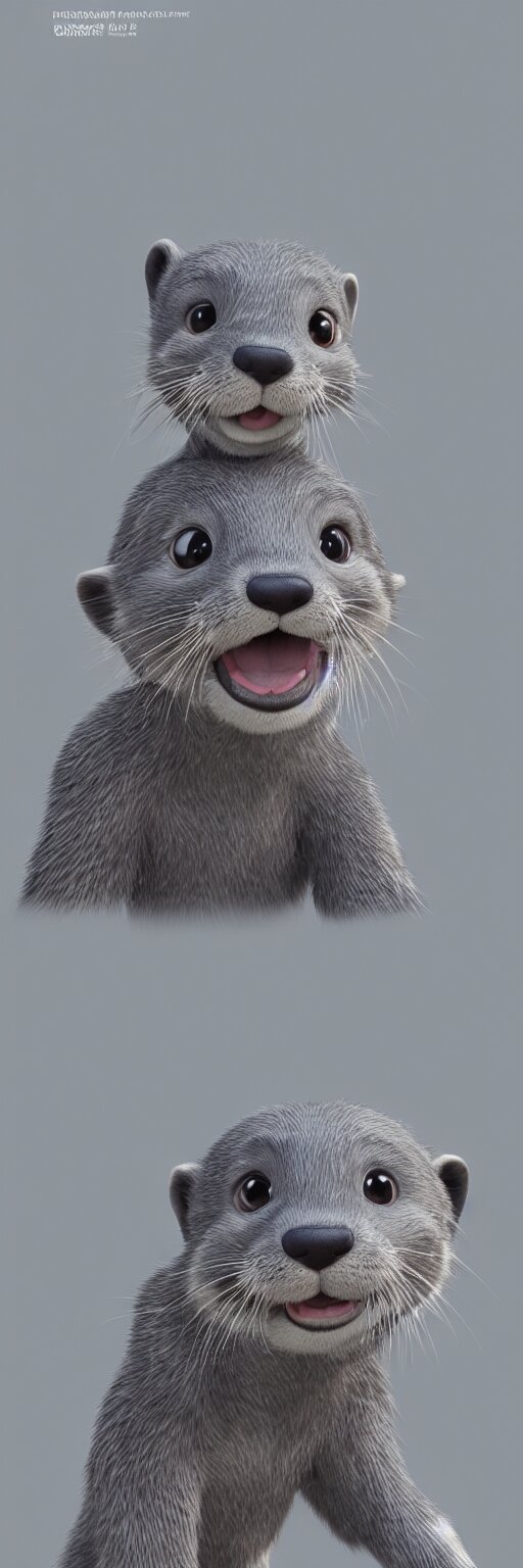 Lexica - Portrait of a very cute gray otter in the style of zootopia ...