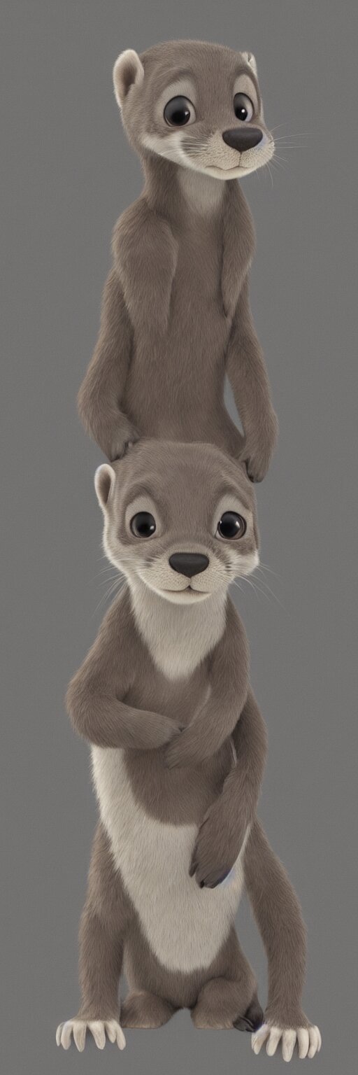 Lexica - Portrait of a very cute gray otter in the style of zootopia ...