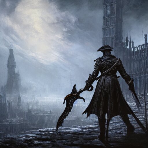 Lexica - A ultra detailed matte landscape paining of the hunter from ...